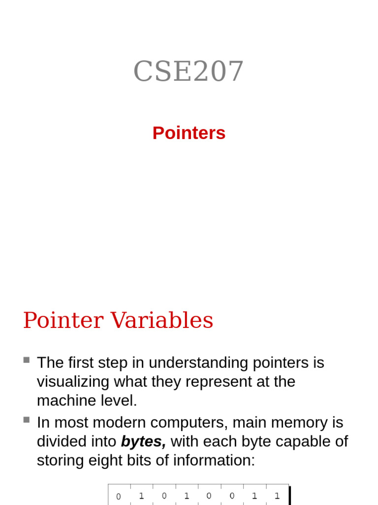 Pointer | PDF | Pointer (Computer Programming) | Integer (Computer Science)