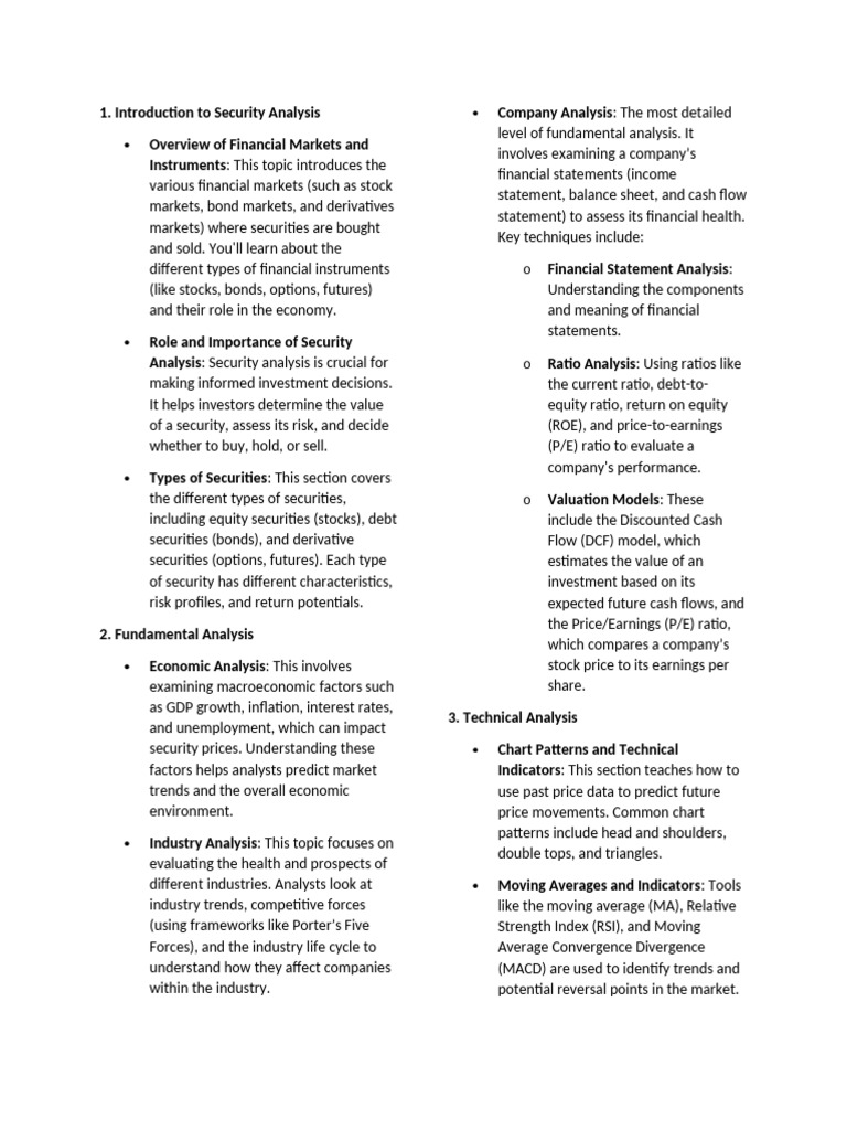 Security Analysis | PDF