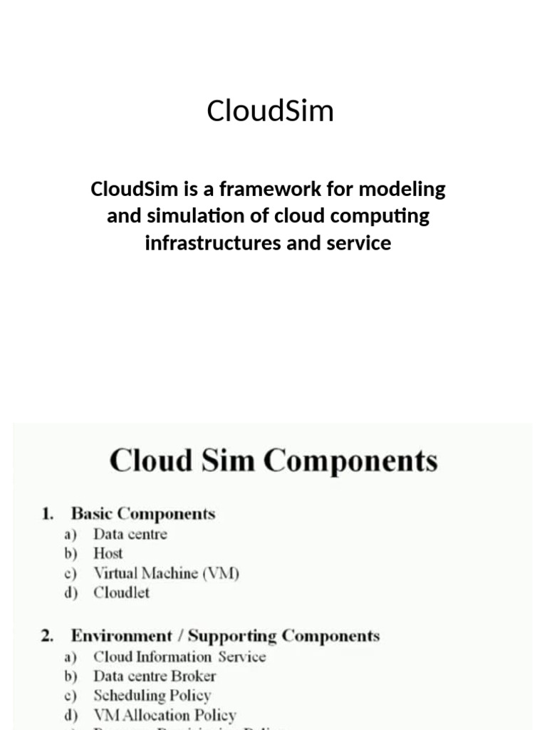 Cloud Sim | PDF