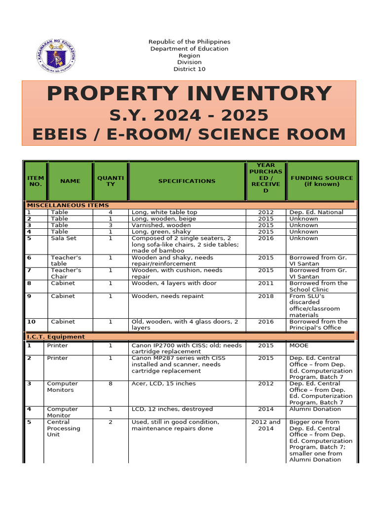 Property Inventory | PDF