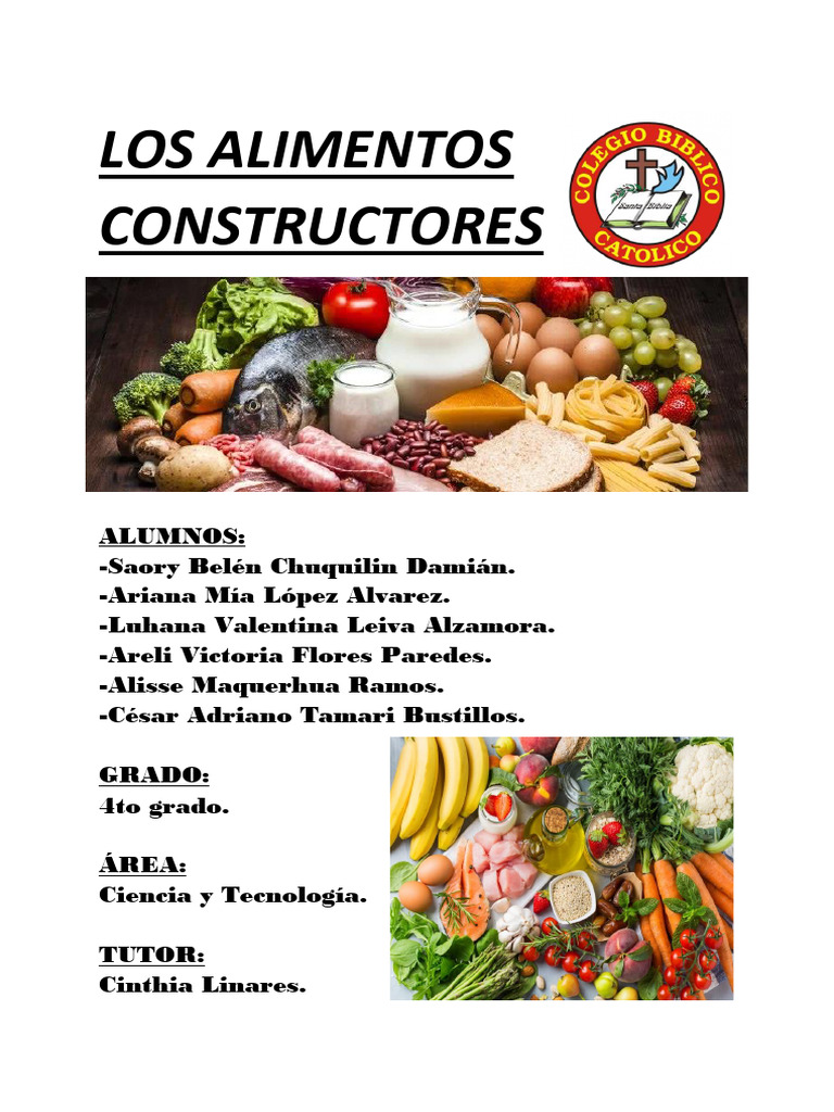 Los Alimentos Constructores | PDF