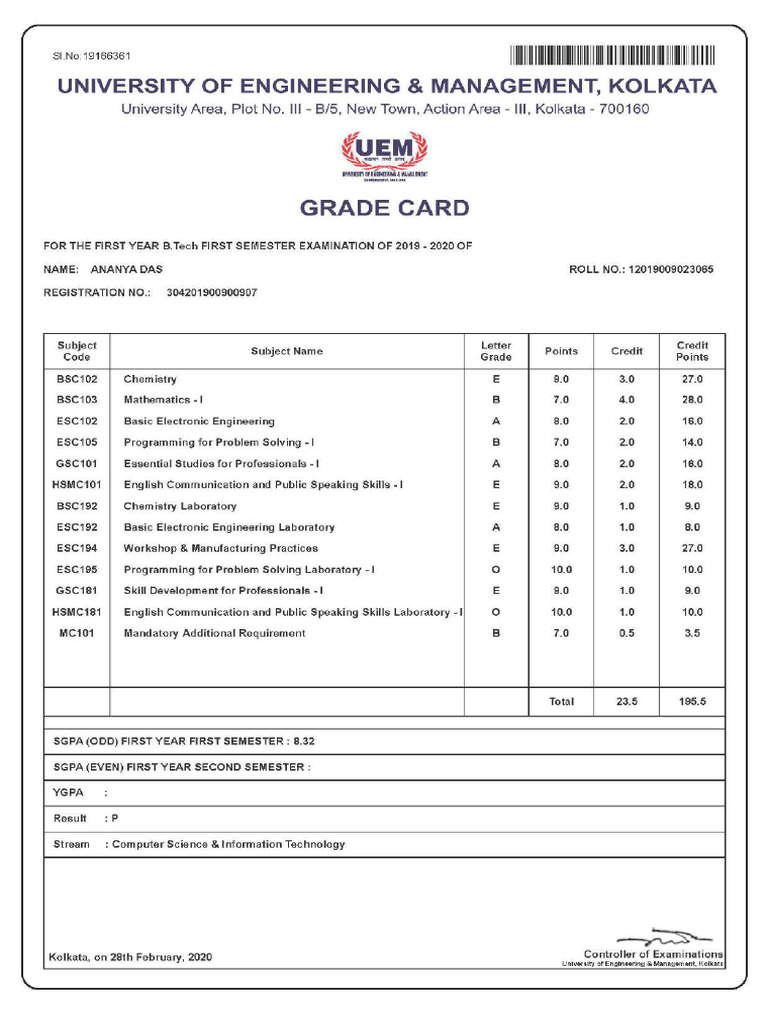 Semester Marksheets | PDF | Science | Engineering