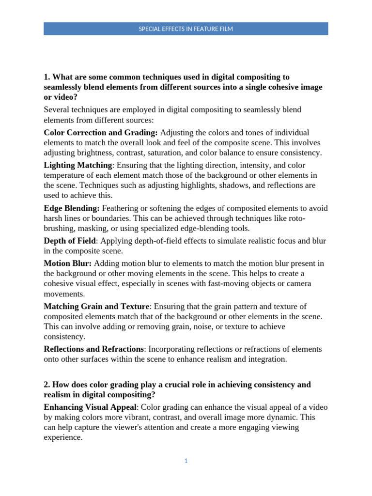 Special Effects | PDF