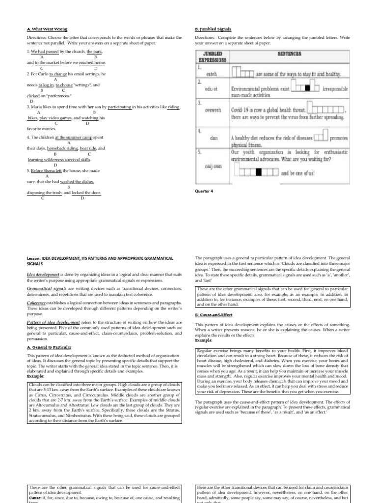 Recall Previous Lesson On Parallelism | PDF