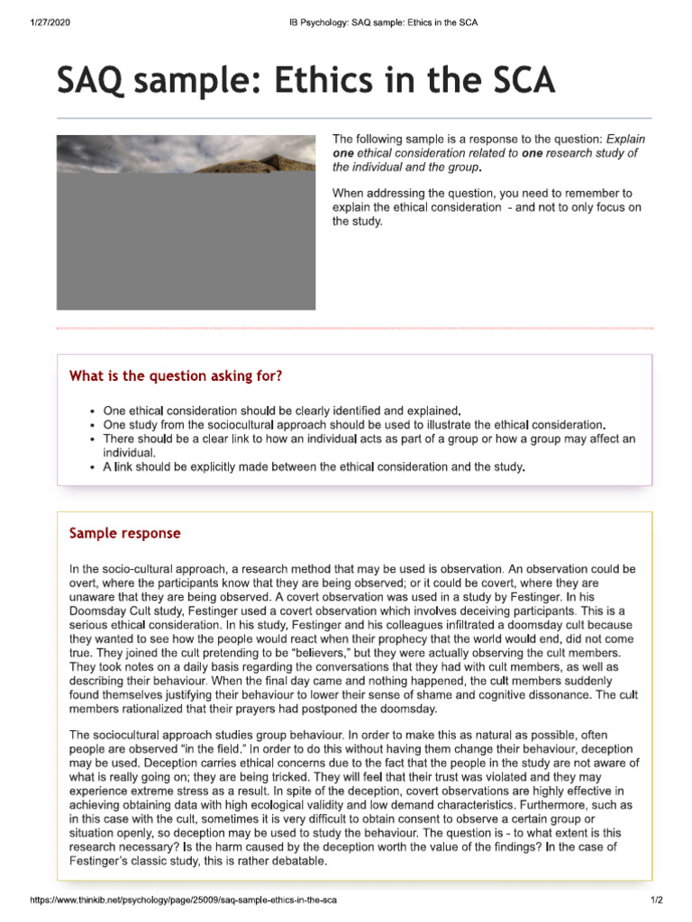 Saq Ethics in Saub | PDF