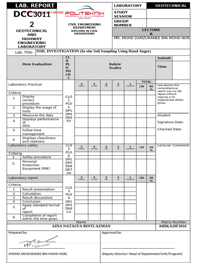 Soil Investigation Lab | PDF | Soil | Soil Science