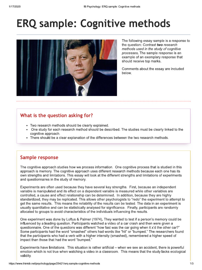 ERQ - Cog - RM | PDF