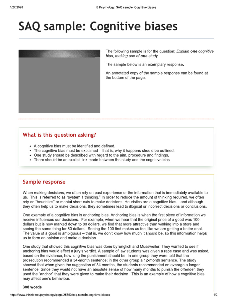 saq cog biases 2 | PDF