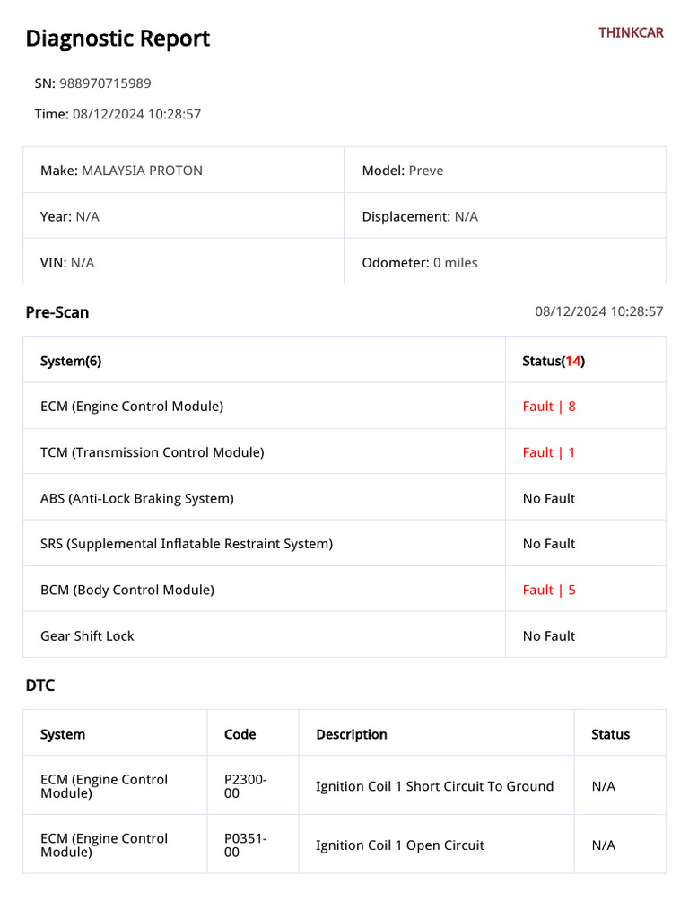 MALAYSIA PROTON Pre-Scan All System Diagnostic Report 20240812102857-1 ...