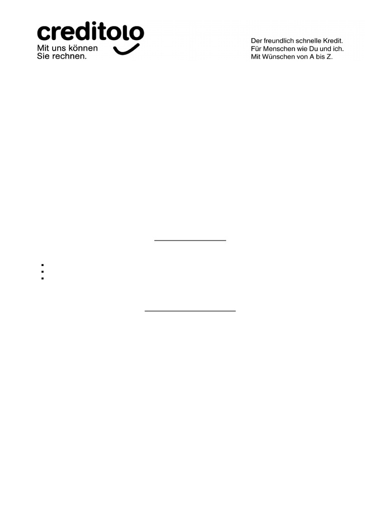 Kreditvertrag DRDWXQ | PDF