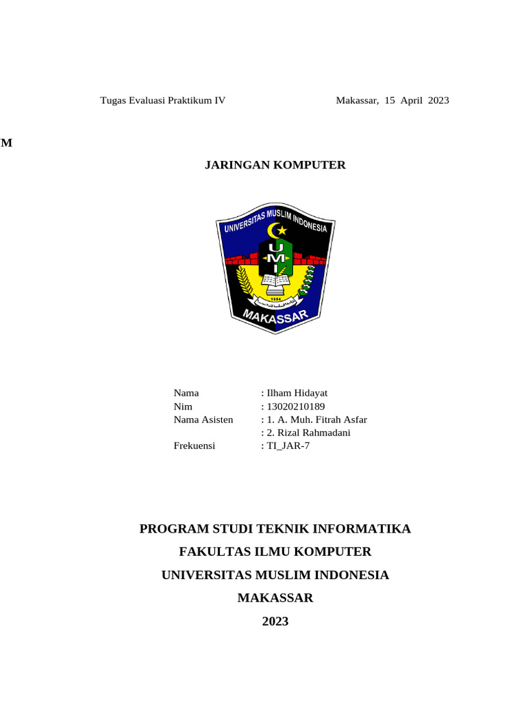 Template Sampul Jarkom | PDF