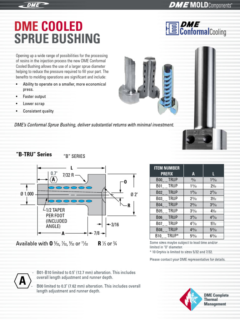 Conformal Cooled Sprue Bushing | PDF