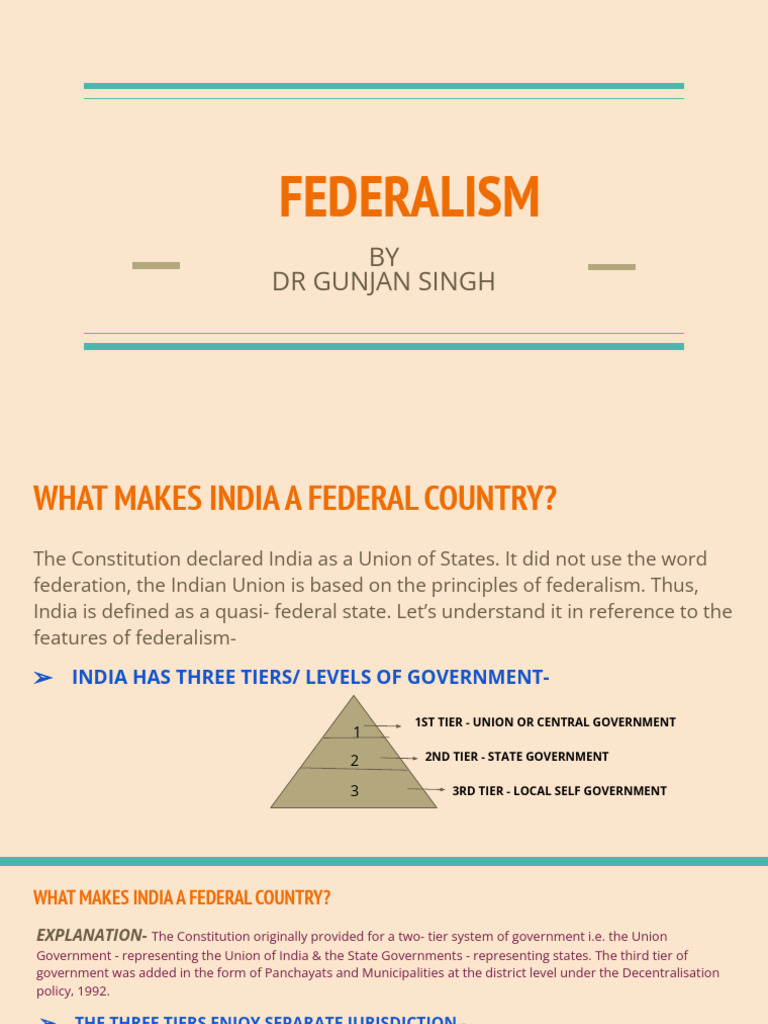 Federalism - X - Notes | PDF