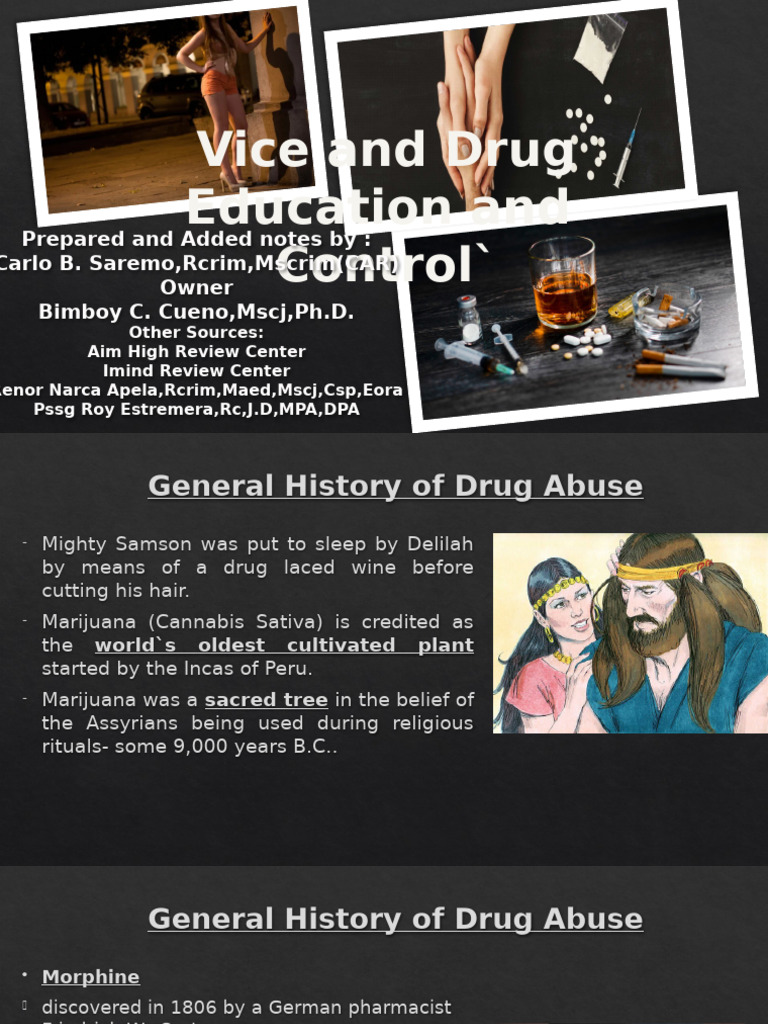 Drug Ed. and Vice Control Seyr Kal | PDF