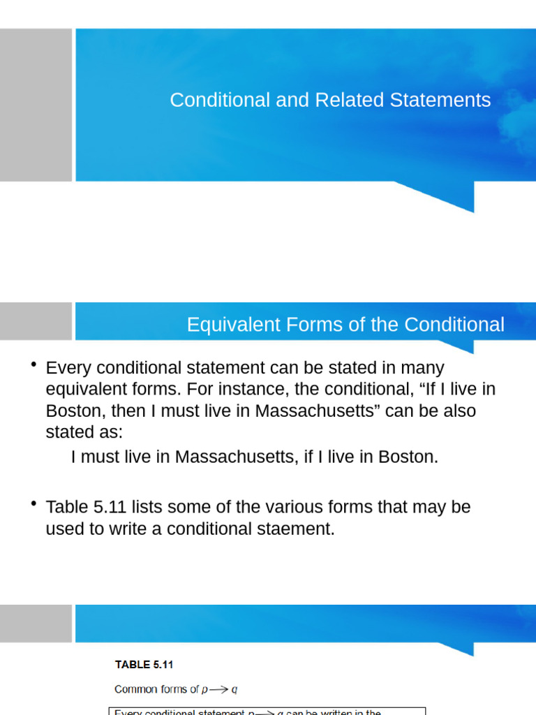 Conditional and Related Statements | PDF | Logic Gate | Language Arts & Discipline