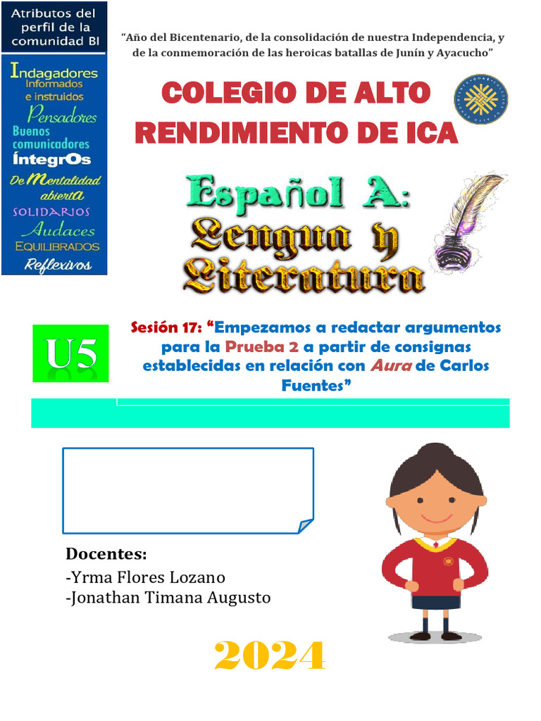 5° - Sesión 17 - U5 - Lengua y Literatura - 2024 | PDF