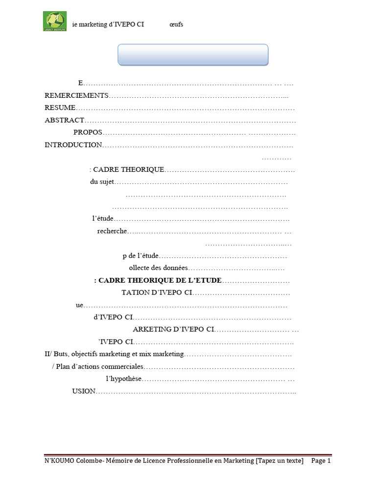 MEMOIRE Colombe Corrigé-1 | PDF