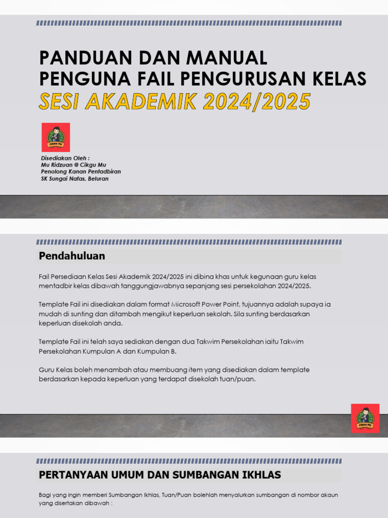 Panduan Dan Manual Penguna Fail Pengurusan Kelas | PDF