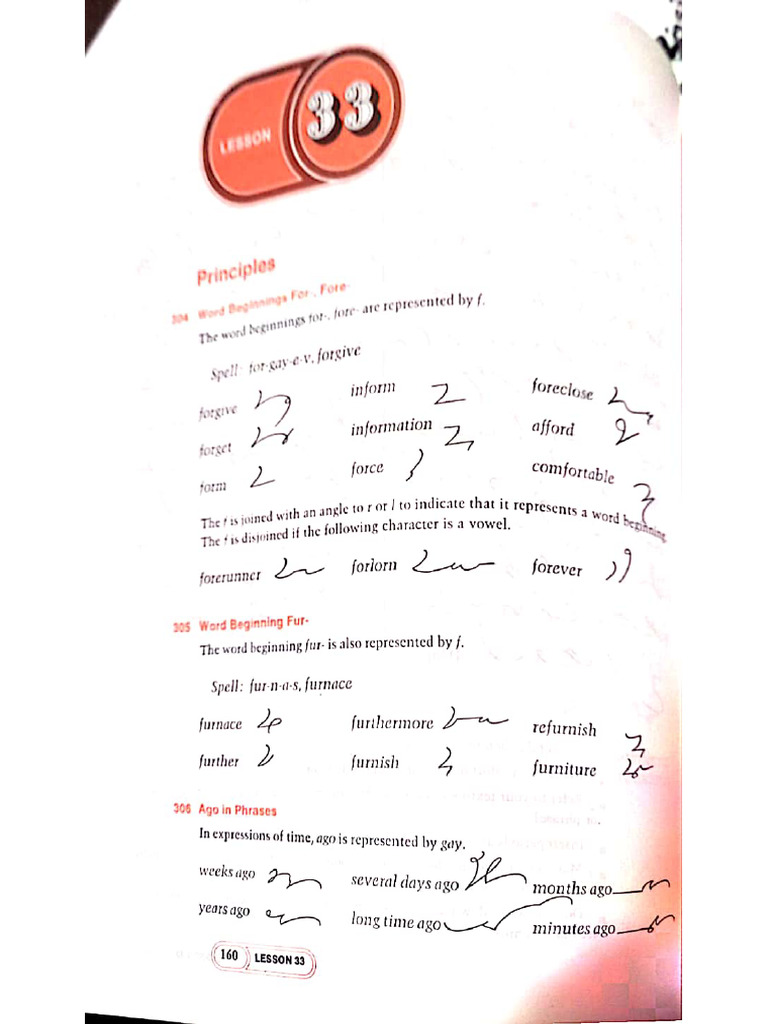 Shorthand Lesson 33 | PDF