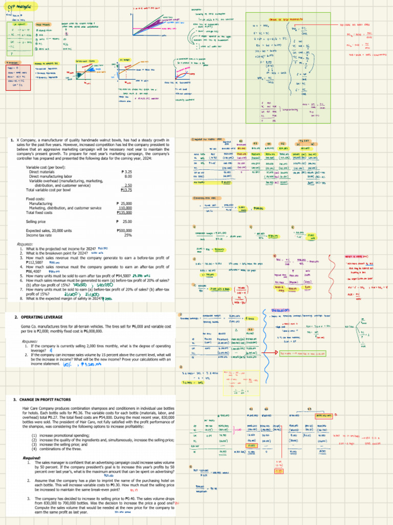 CVP and Break-Even Analysis | PDF