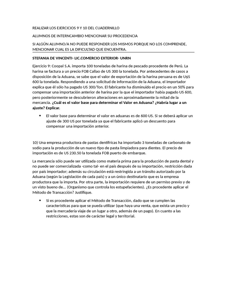 Ejercicios 9 y 10 | PDF