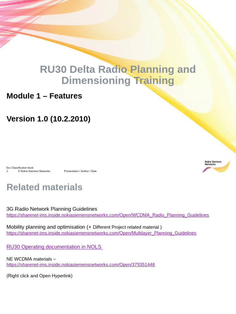 RU30 Radio Features | PDF