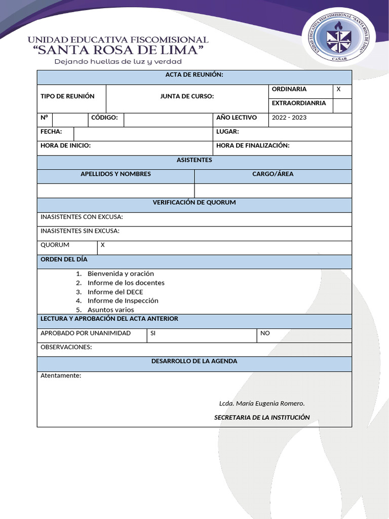Formato de Actas | PDF