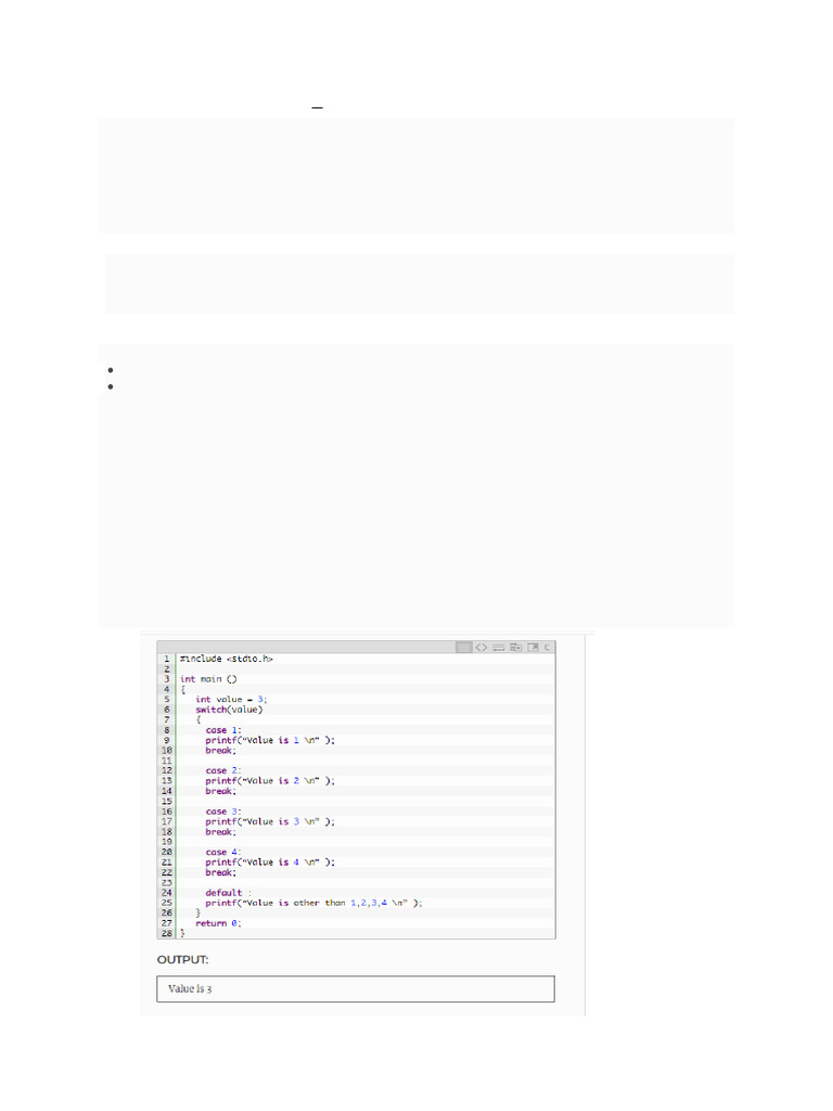 C - Case Control Statements | PDF C - Case Control Statements | PDF