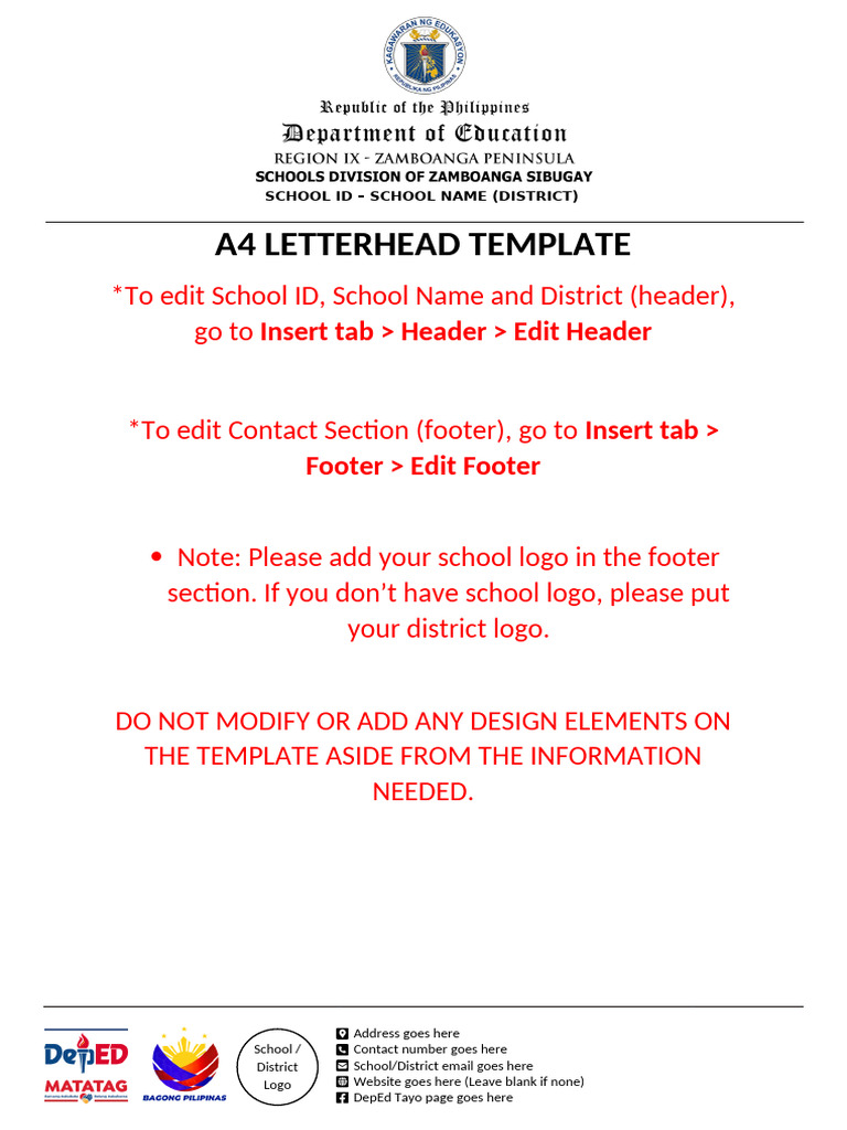 A4 Portrait Template | PDF