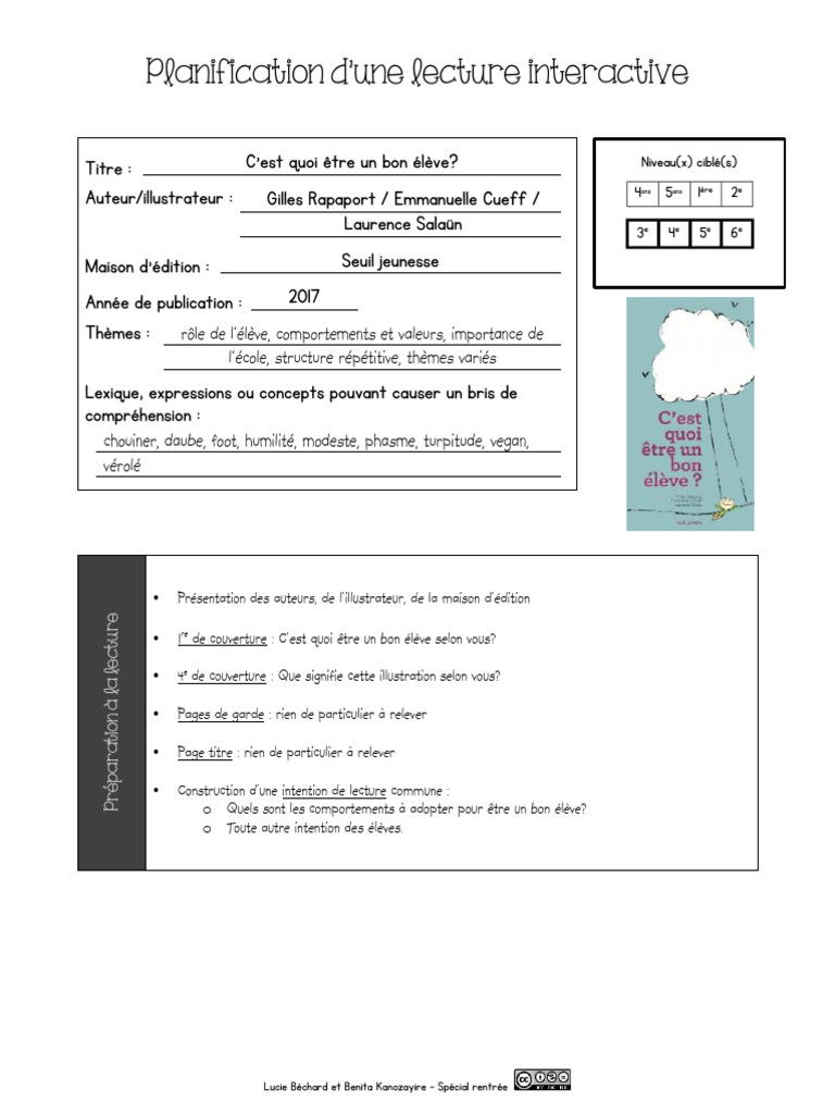 Cest Quoi Etre Un Bon Eleve - Lecture Interactive | PDF