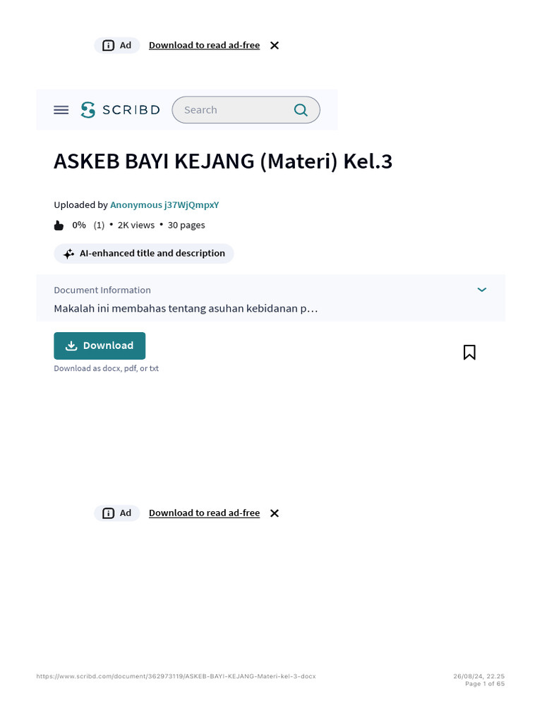 Askeb Bayi Kejang (Materi) Kel.3 - PDF | PDF