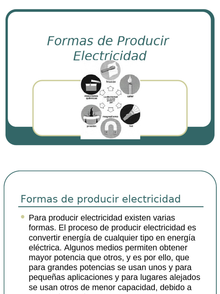 Formas de Producir Electricidad | PDF
