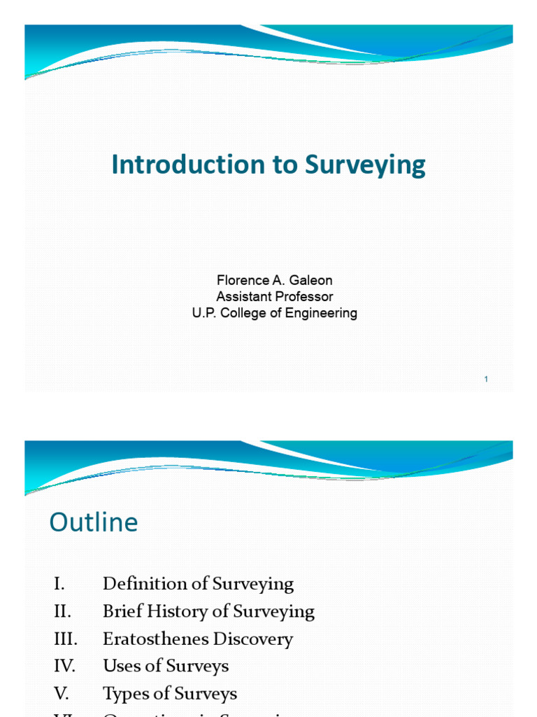 Introduction To Surveying | PDF | Surveying | Topography