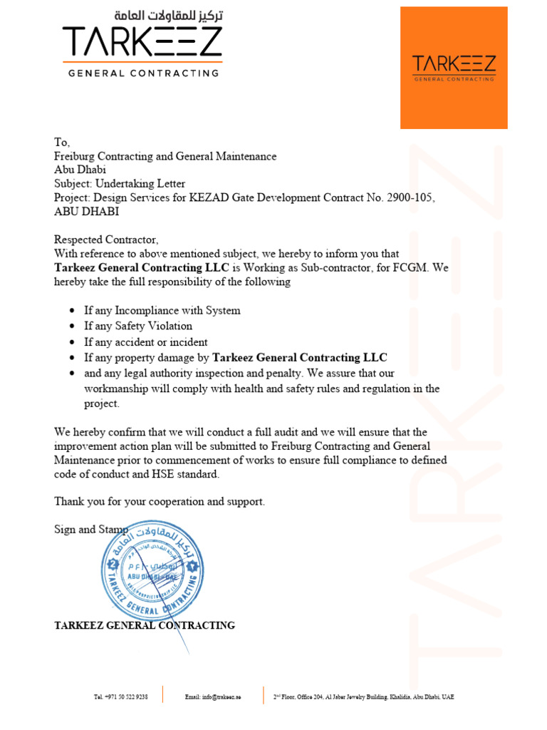 Undertaking Letter | PDF | Business