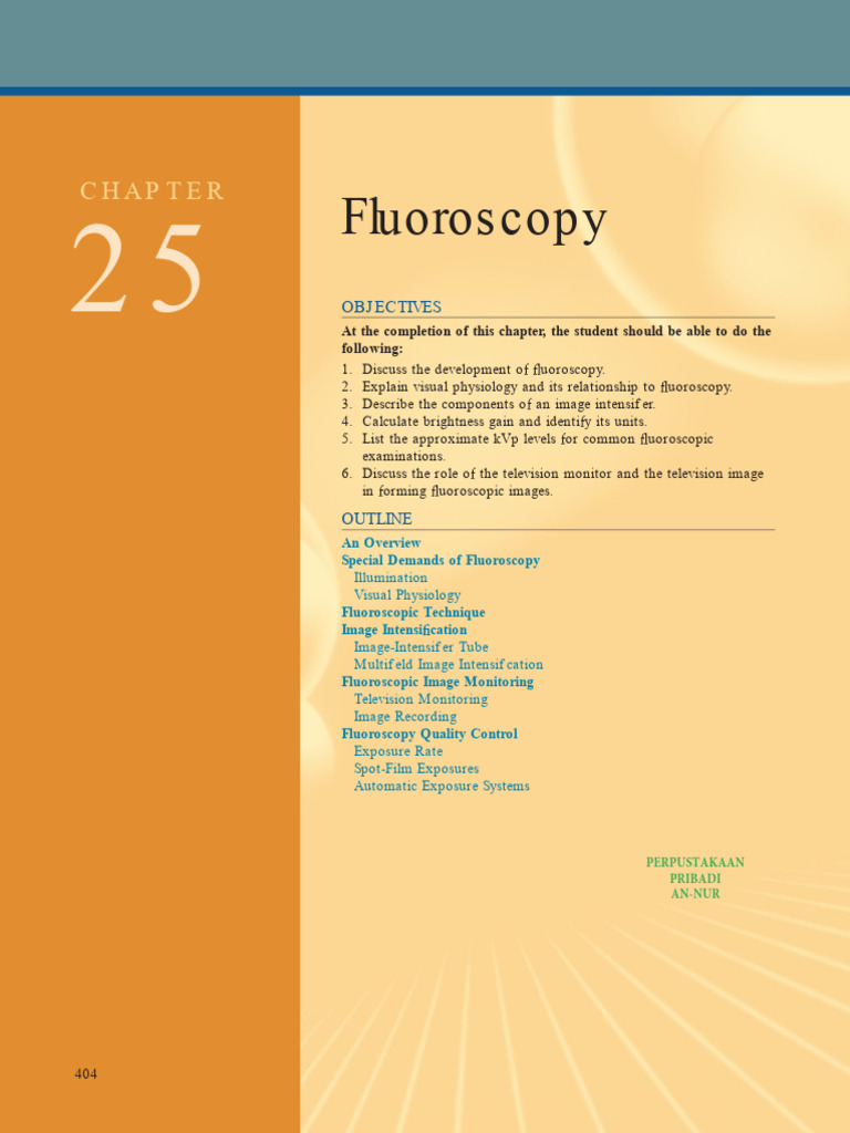 Conventional Fluoroscopy - Bushong | PDF