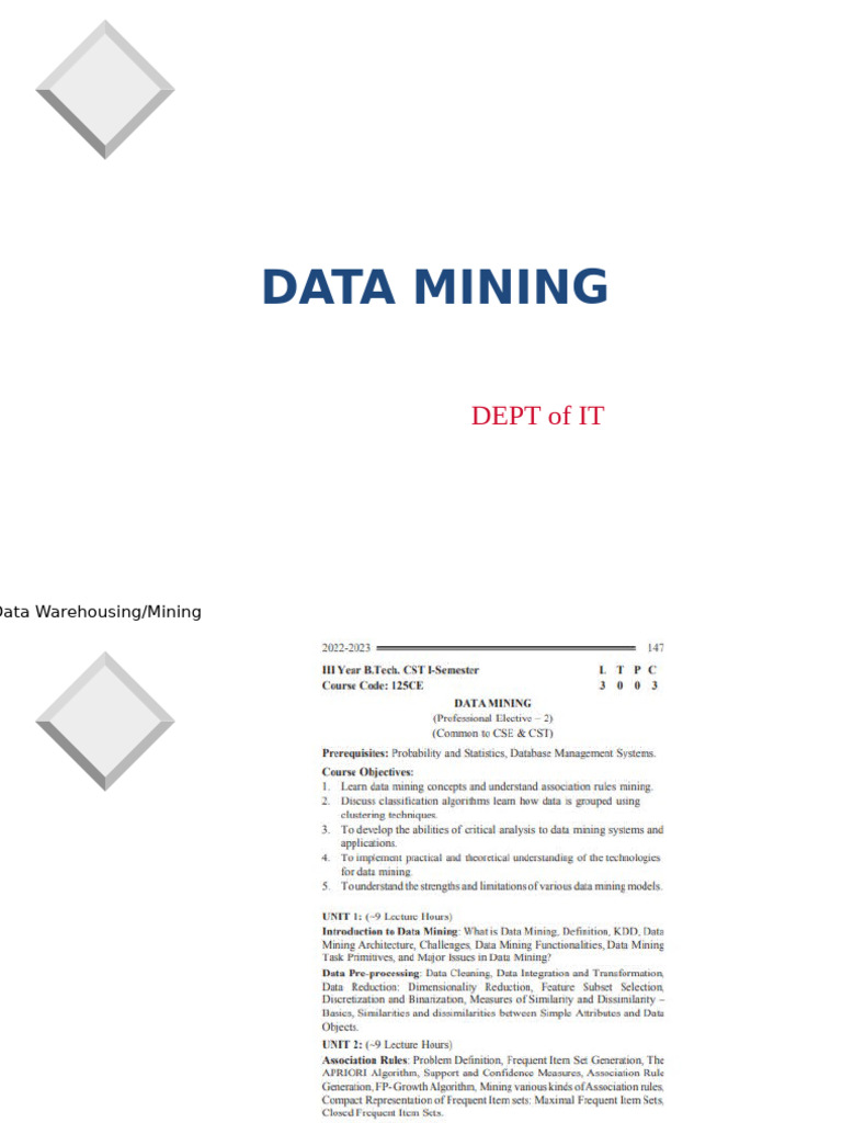 Unit1 DM-Intro | PDF