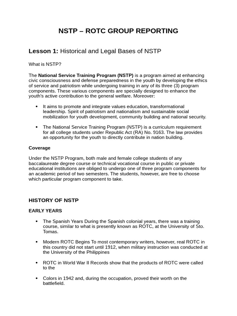 ROTC REPORTING v.2 | PDF