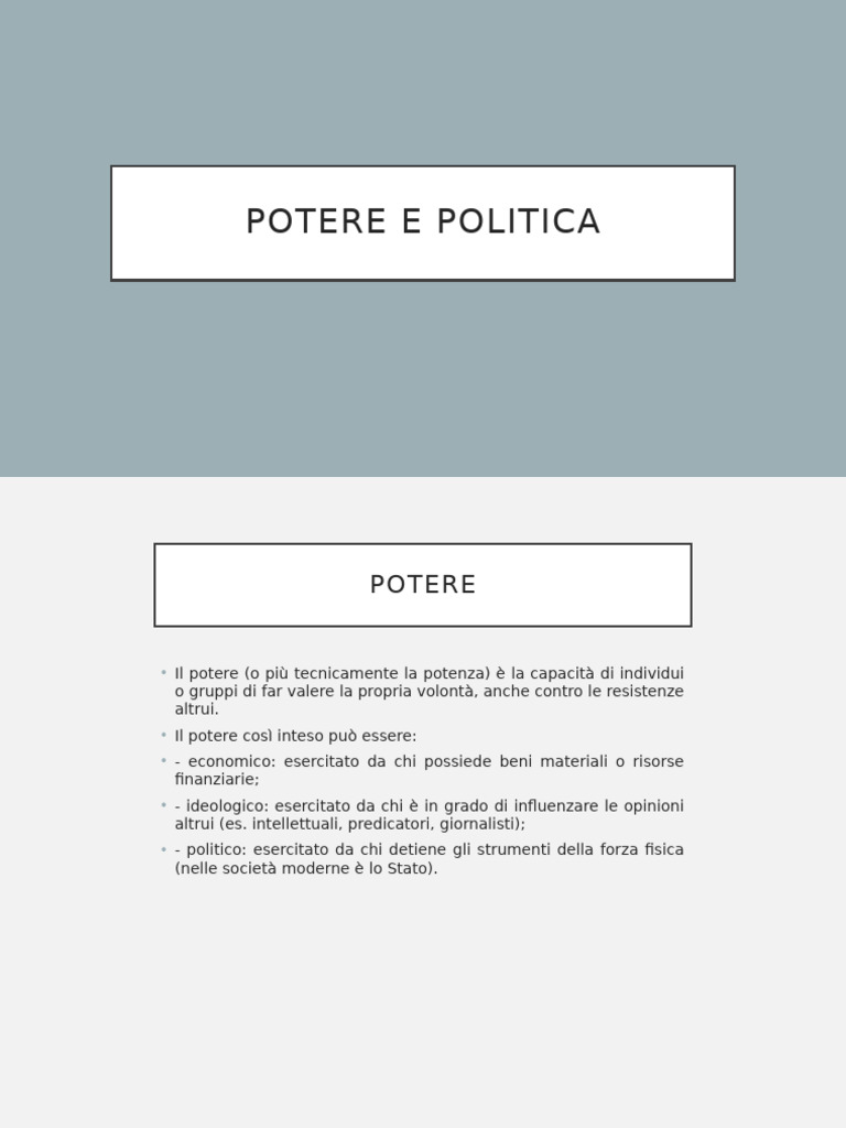 POTERE e Politica | PDF