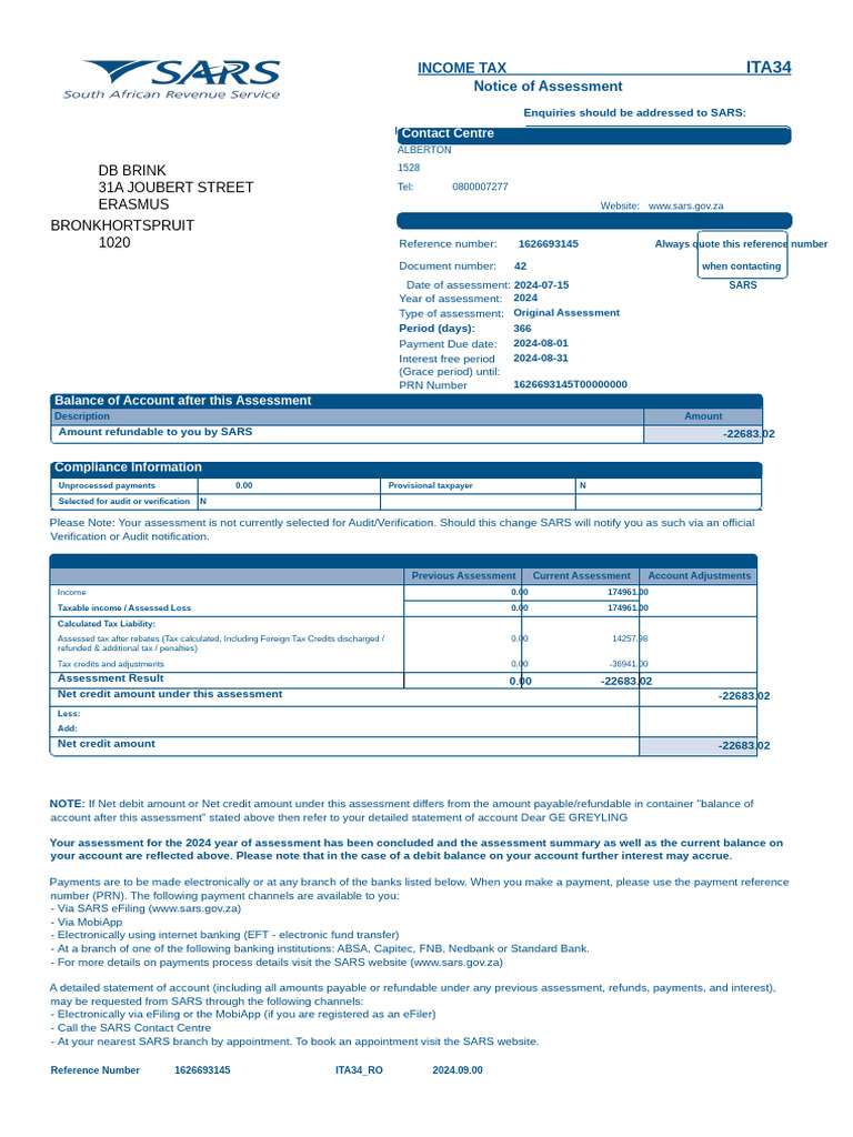 Notice of Assessment | PDF
