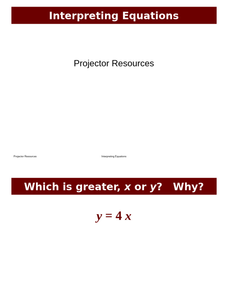 FAL1 Interpreting Equations | PDF