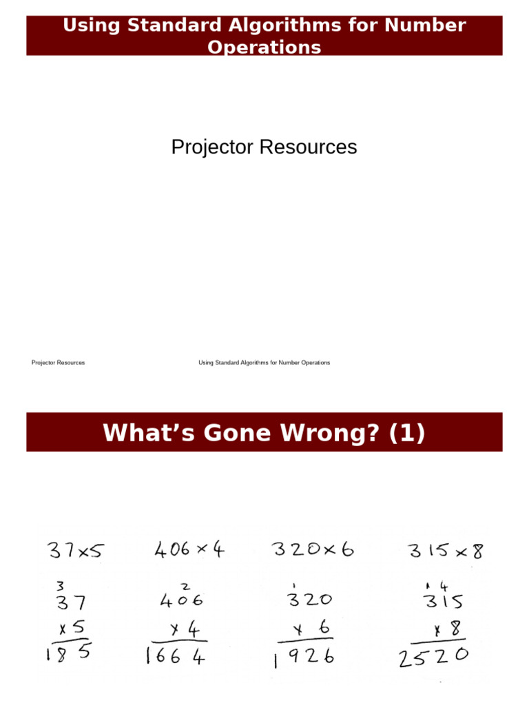FAL2 Using Standard Algorithms For Number Operations | PDF