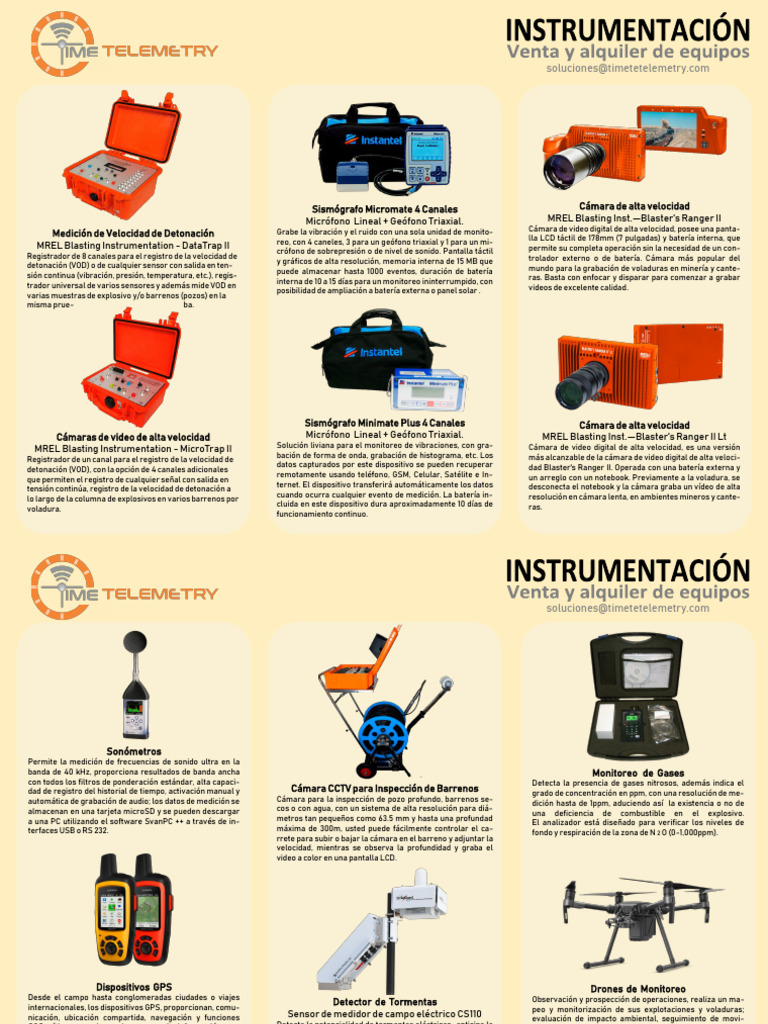 Instrumentación Vibraciones - Time Telemetry - Brochure | PDF
