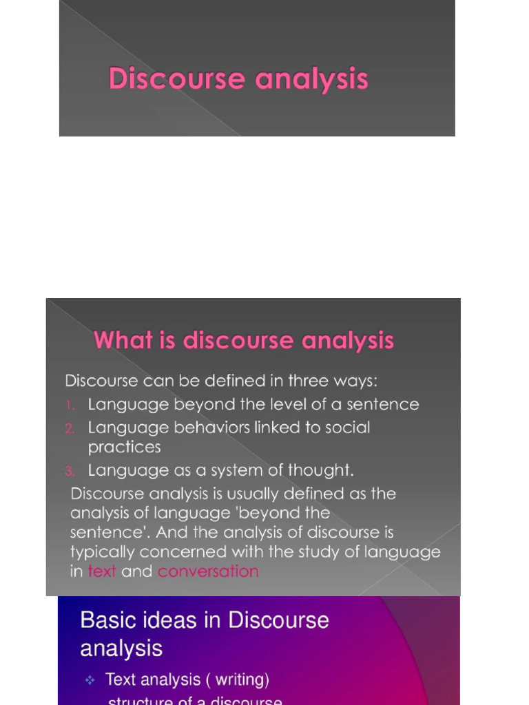 Discourse Analysis, BS | PDF