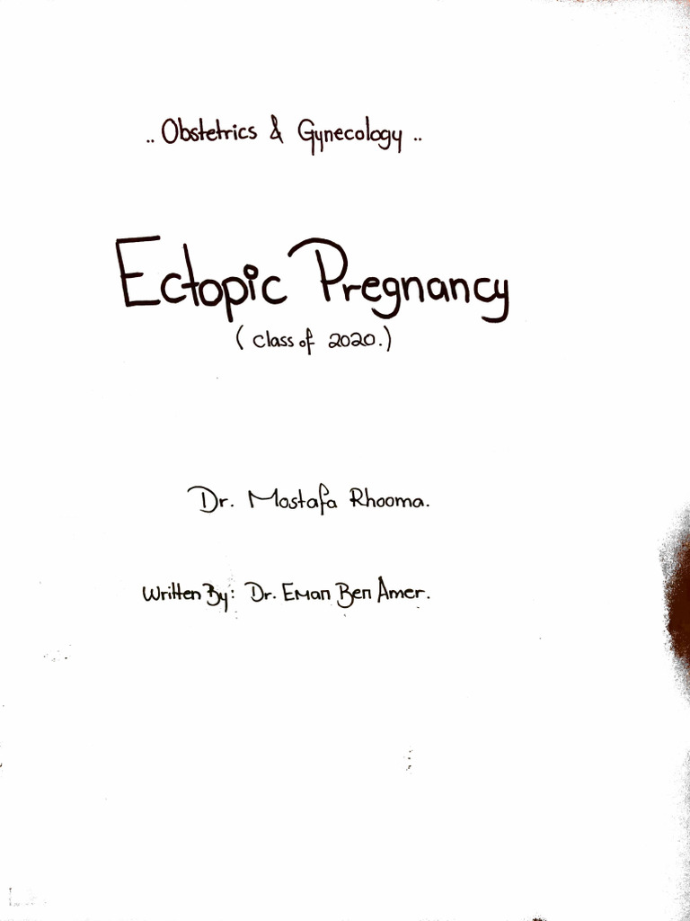 Ectopic Pregnancy | PDF