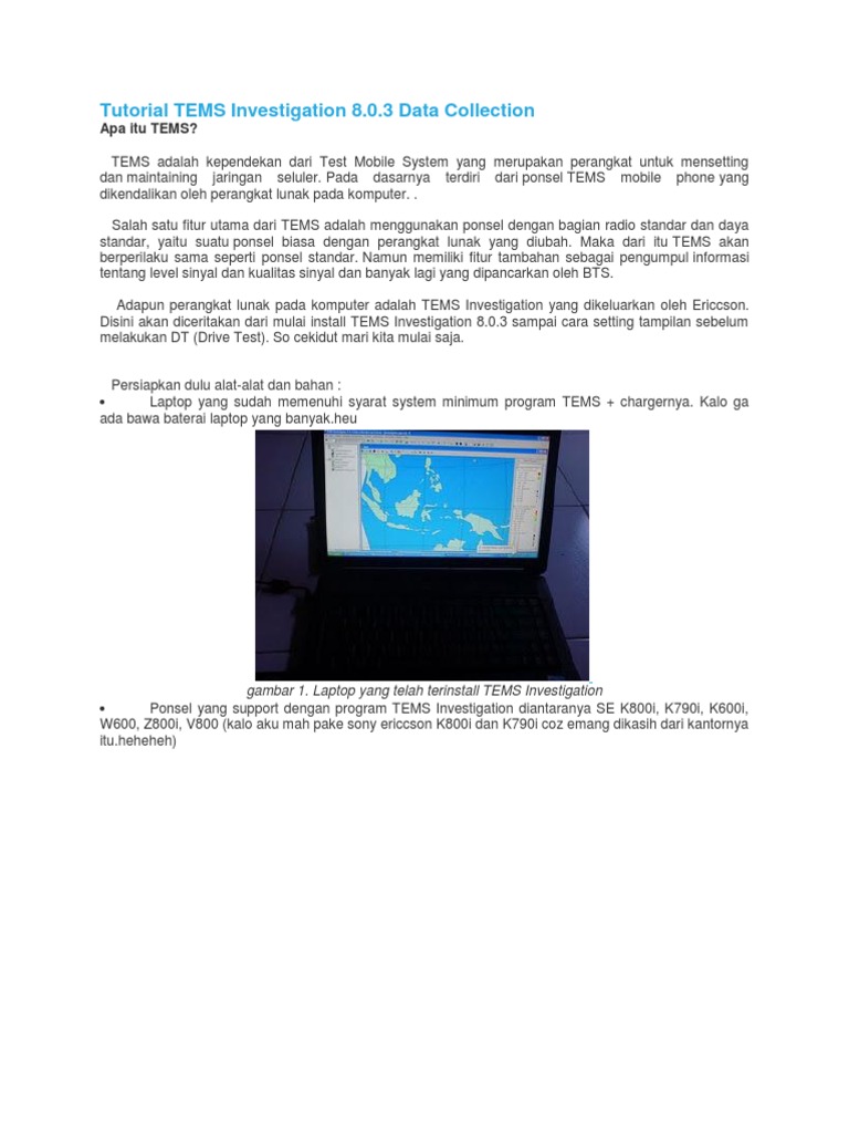 Tutorial TEMS Investigation 8 | PDF