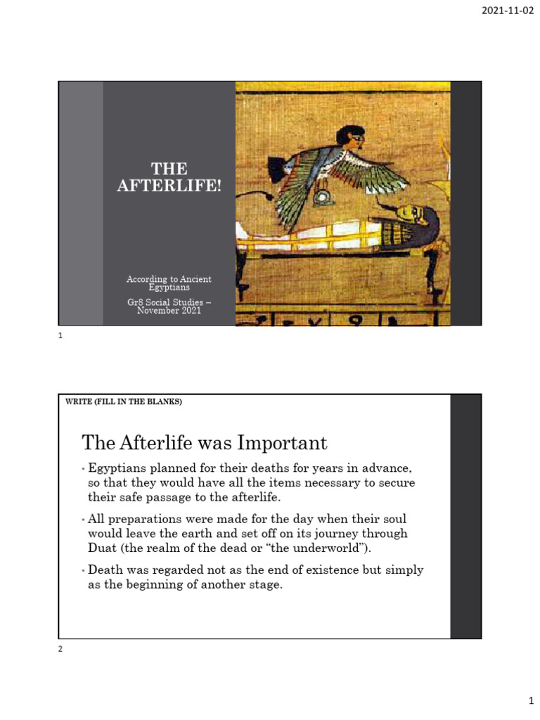 Afterlife and Tomb Presentation-Print | PDF