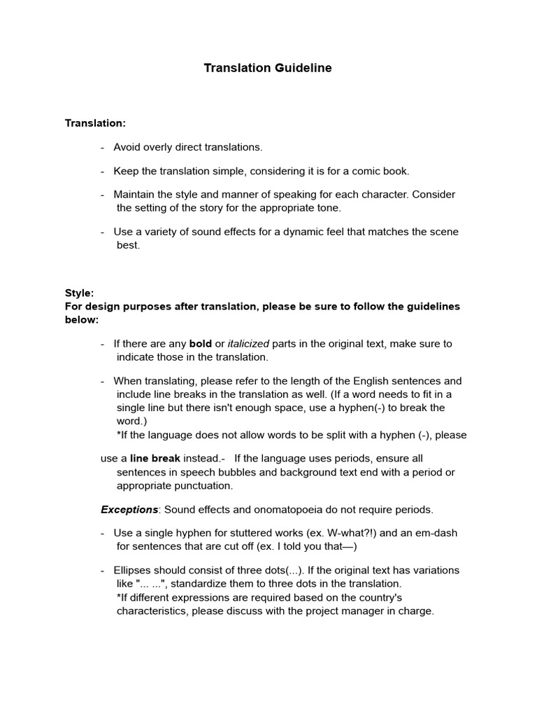 Translation Guide | PDF