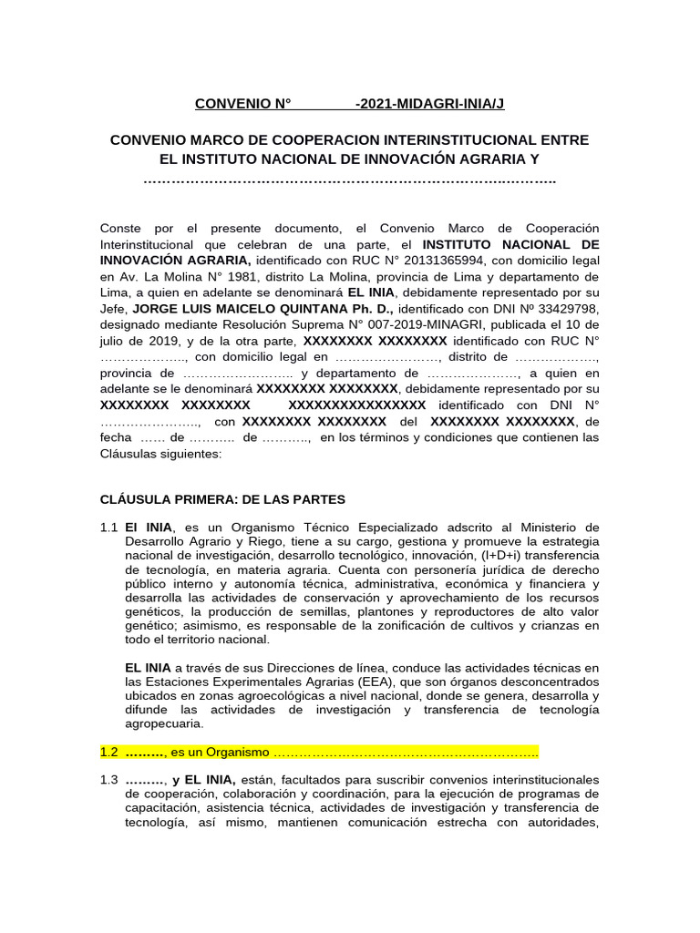 Convenio General | PDF