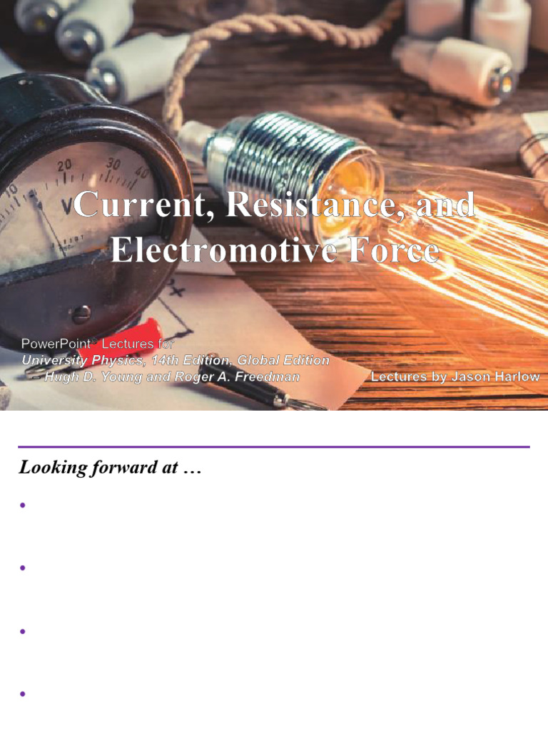 Lecture Note Current Resistance EMF | PDF