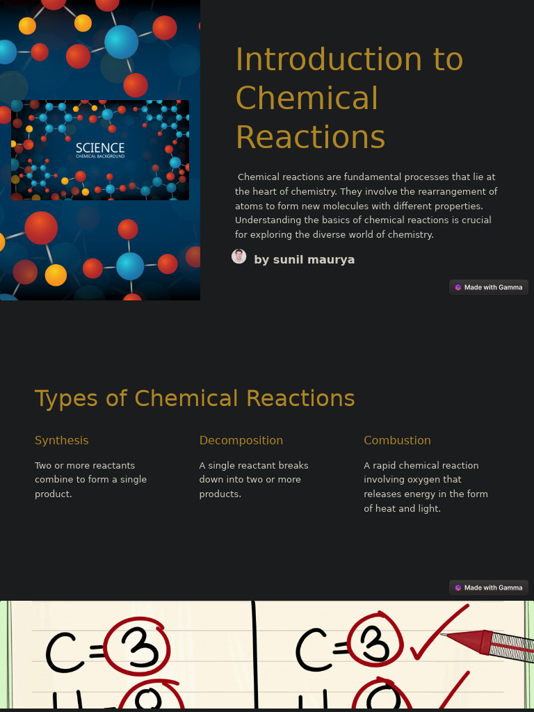 Introduction to Chemical Reactions | PDF